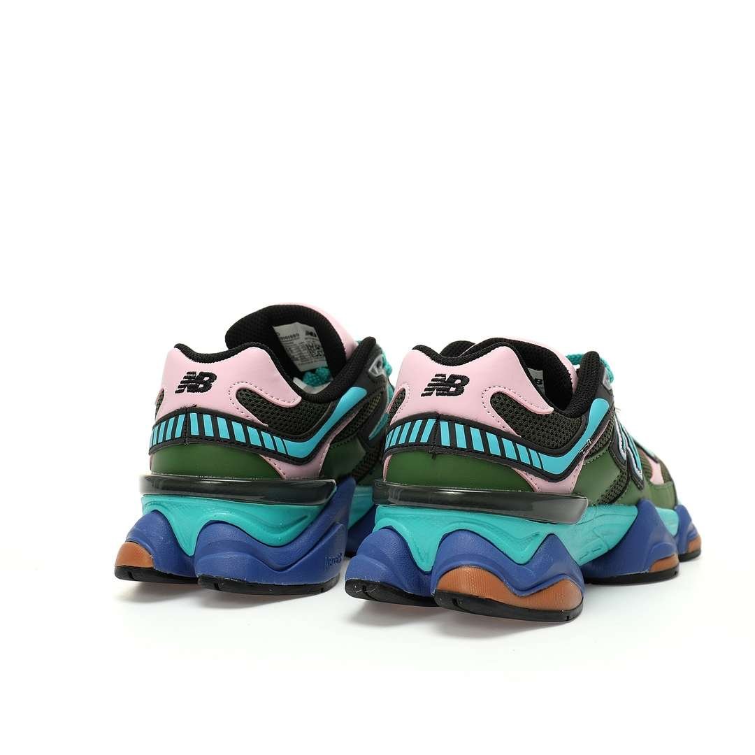 New Balance 9060 Army Green Pink Blue Military Green Light Blue Powder ...